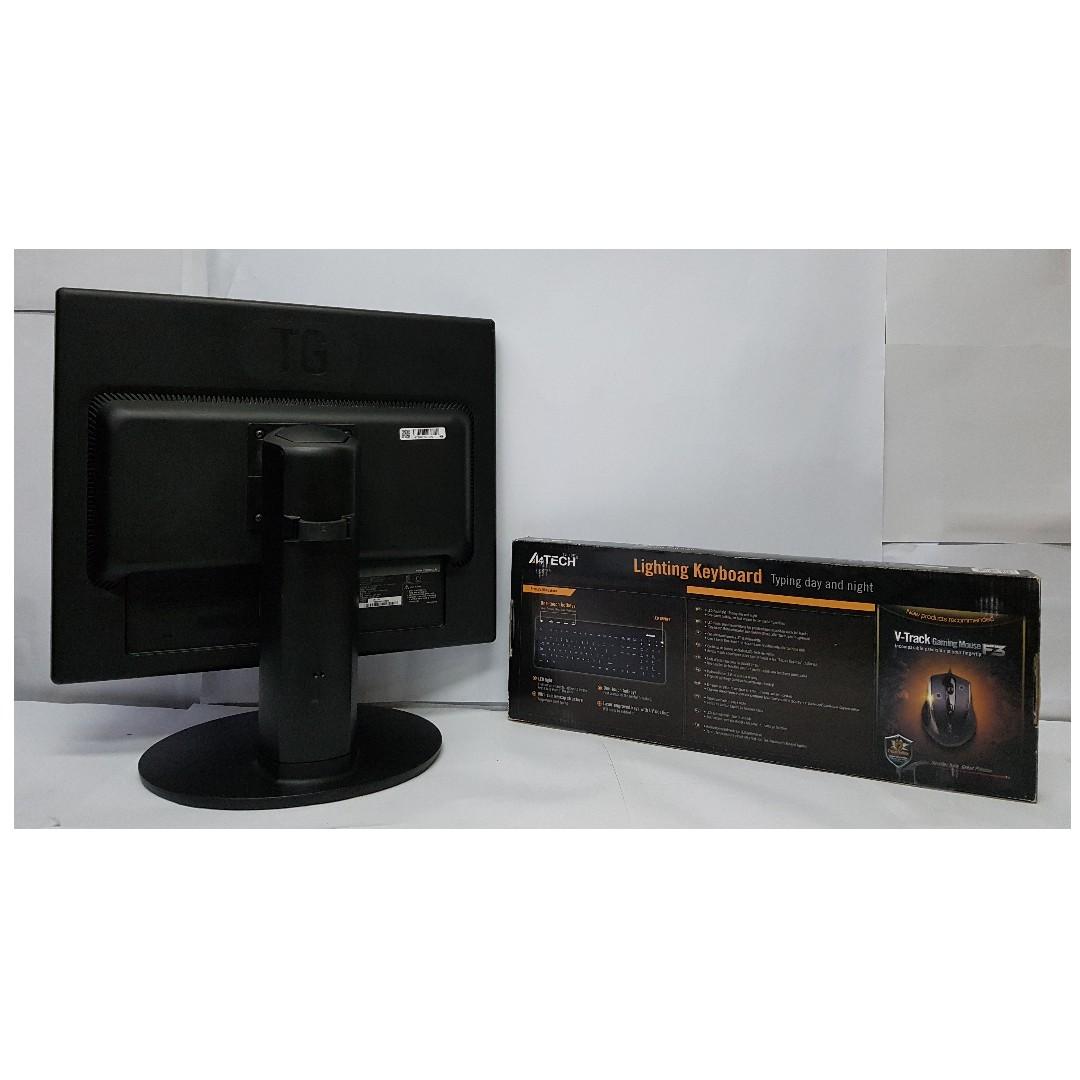 TG Sambo TGL 192G 19-inch LCD Monitor with A4TECH KD-126 LED Illuminated Keyboard, Computers ...