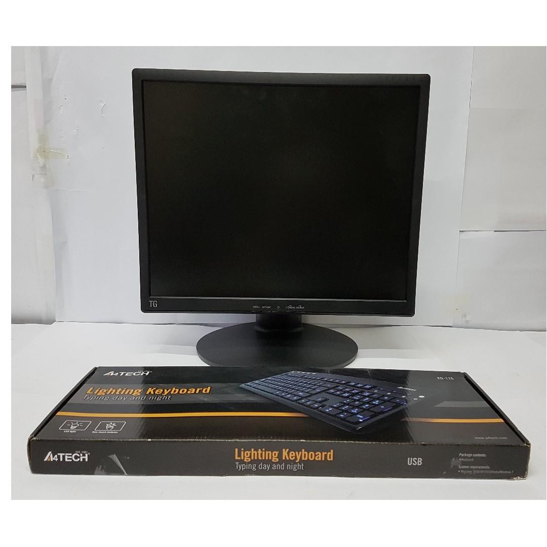 TG Sambo TGL 192G 19-inch LCD Monitor with A4TECH KD-126 LED ...