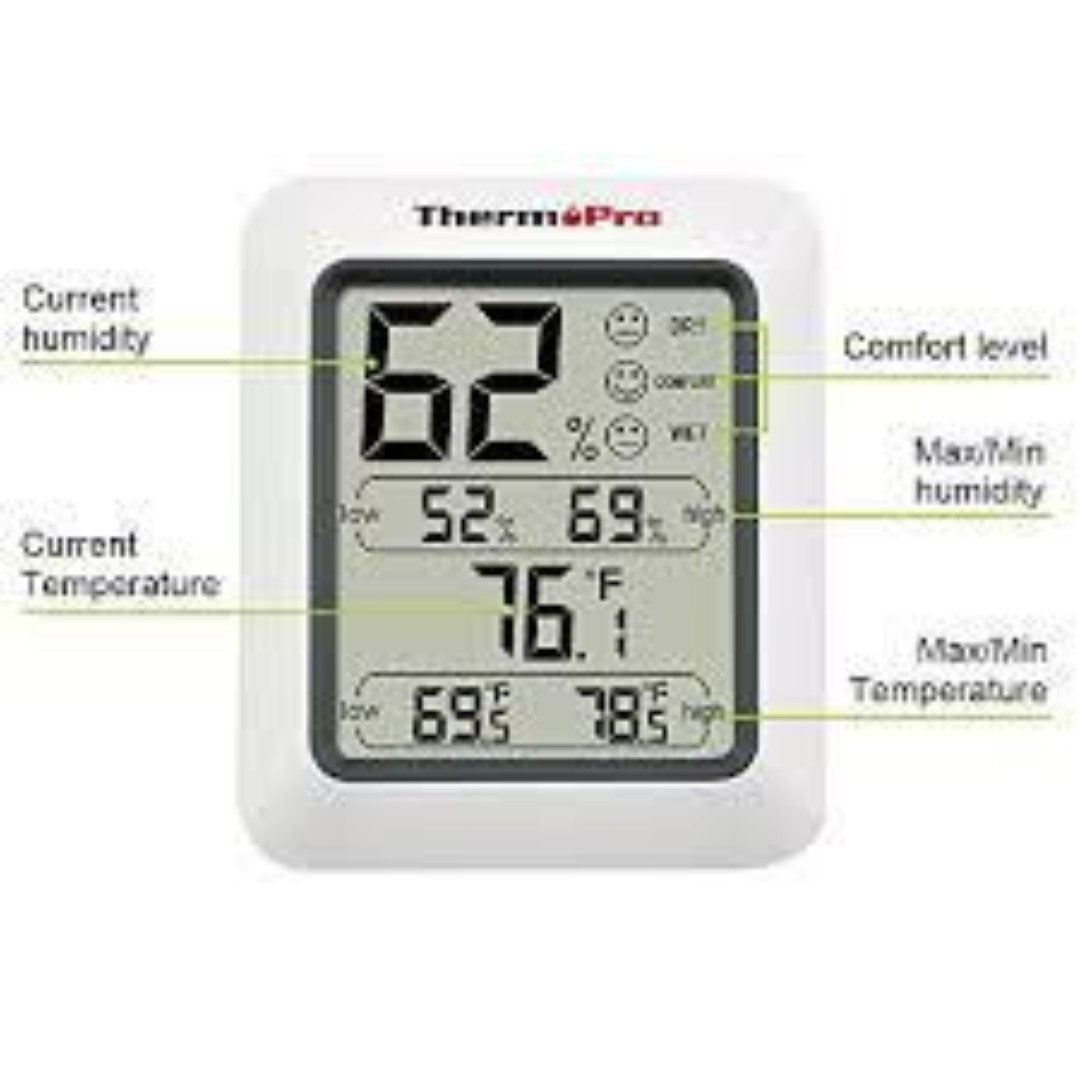 Thermpro TP-50 Humidity and Temp Monitor, Health & Nutrition, Health ...