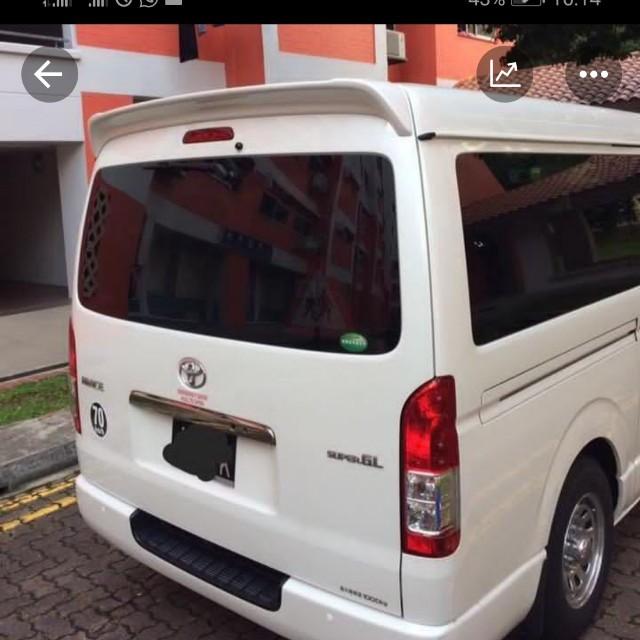 Toyota Hiace MIDROOF Rear Spoiler, Car Accessories, Accessories on ...