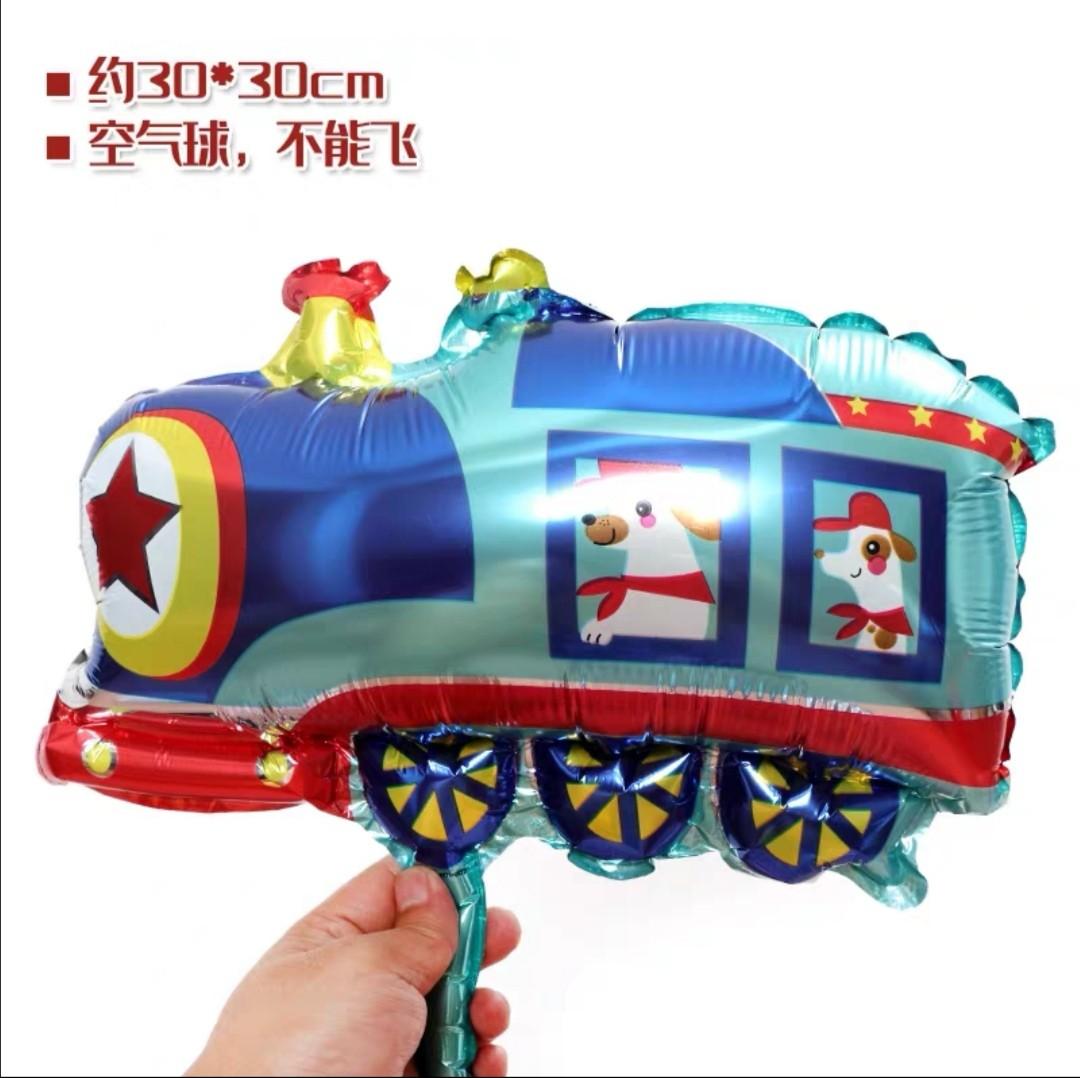 Train Theme Birthday Party / Train foil balloon / Hand held balloon ...