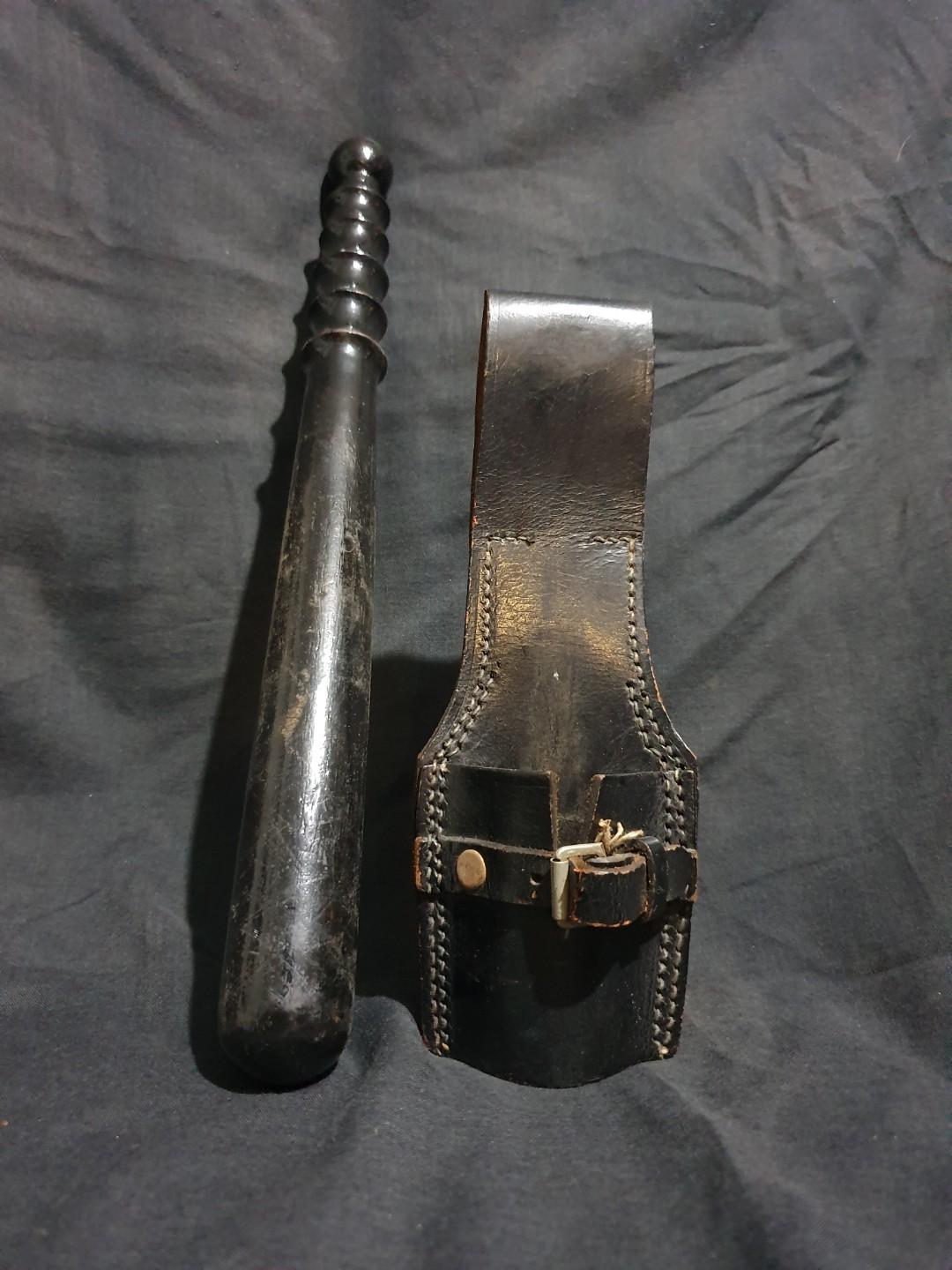 1950's? singapore police baton with leather baton holder., Hobbies ...