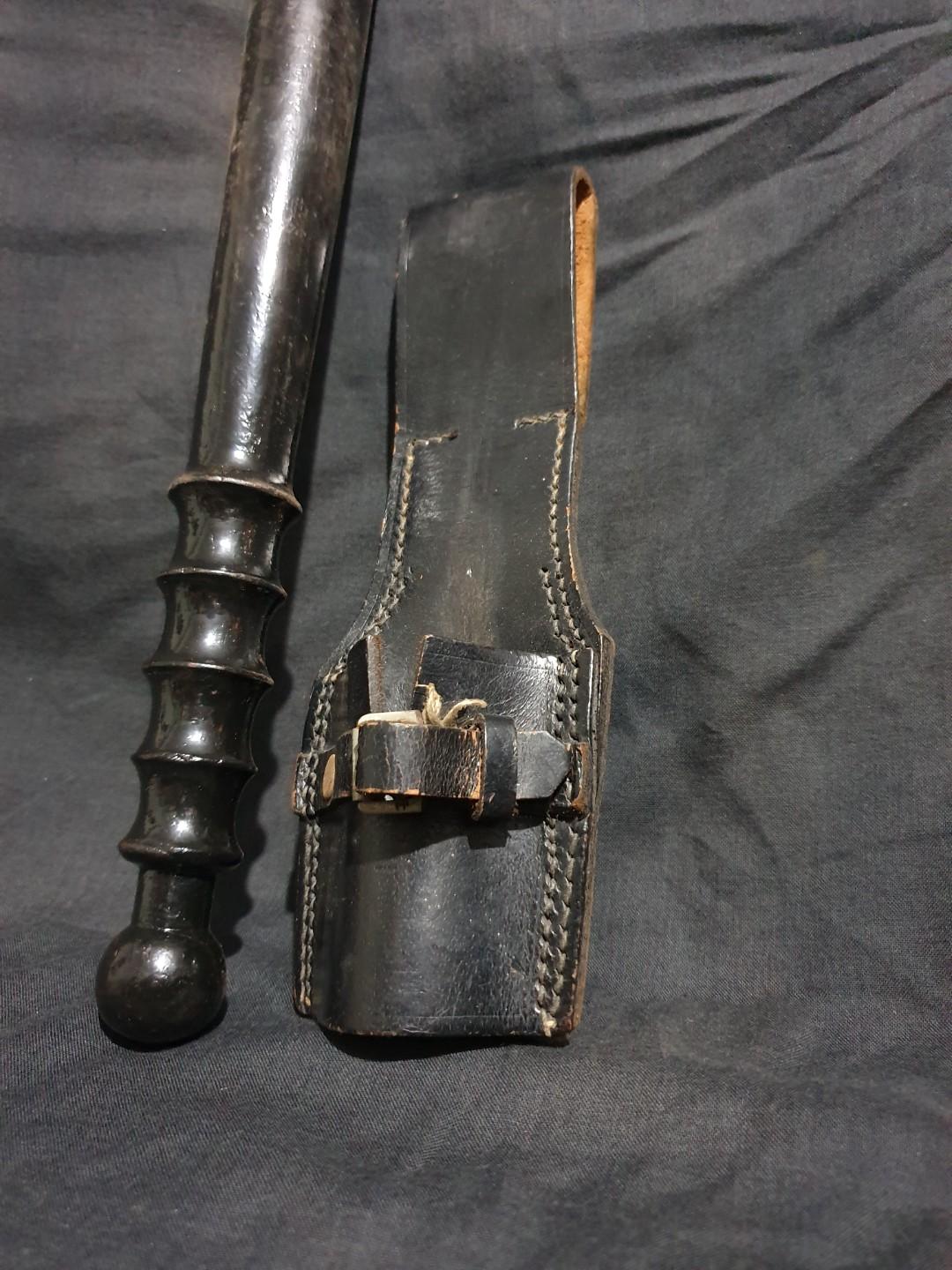 1950's? singapore police baton with leather baton holder., Hobbies ...