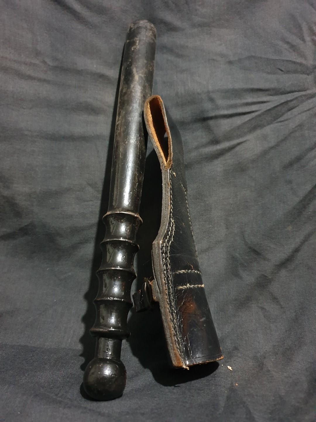 1950's? singapore police baton with leather baton holder., Hobbies ...