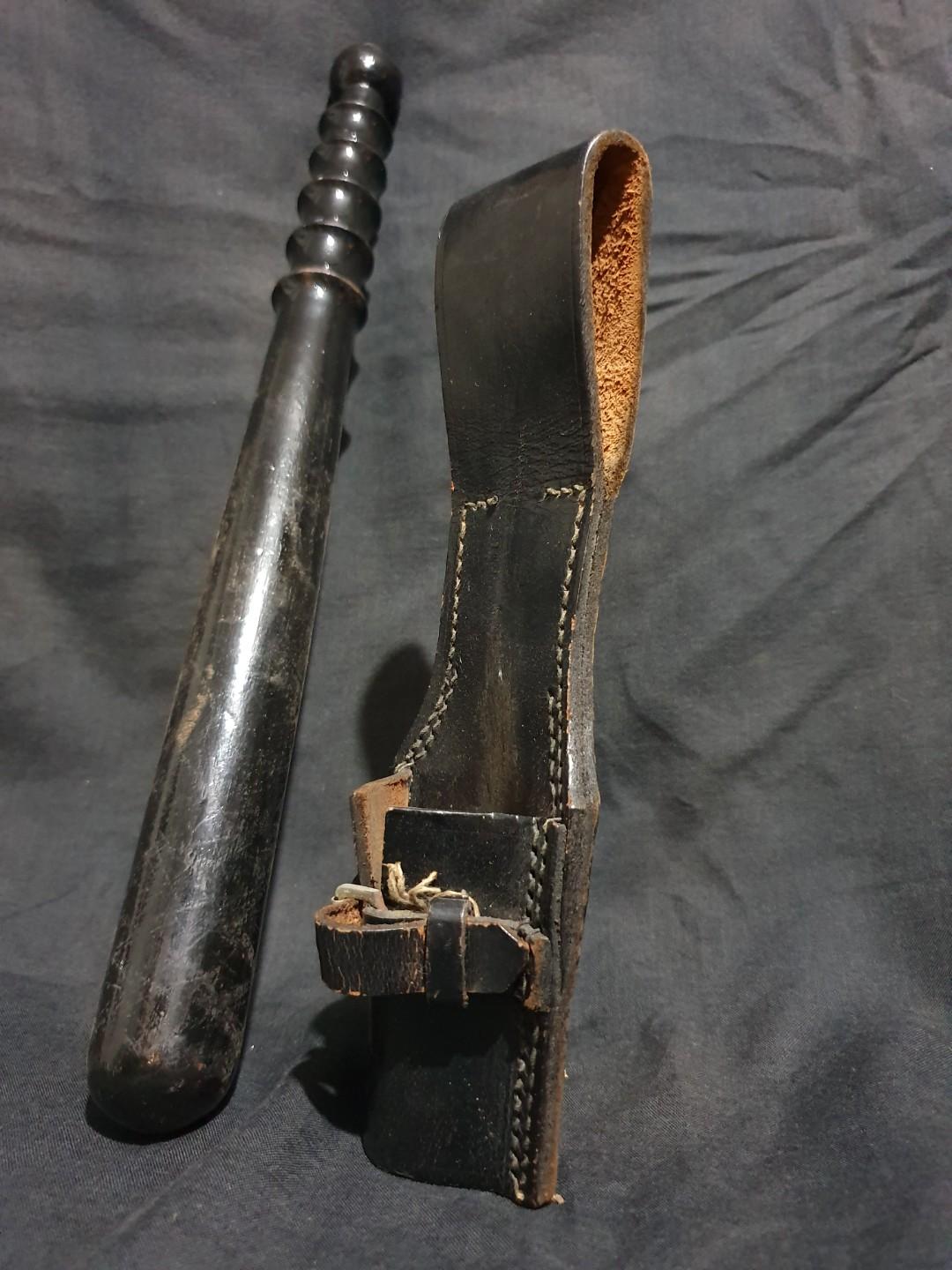 1950's? singapore police baton with leather baton holder., Hobbies ...