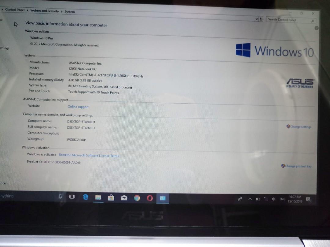 Asus Intel core i3 3217U, Computers & Tech, Parts & Accessories ...