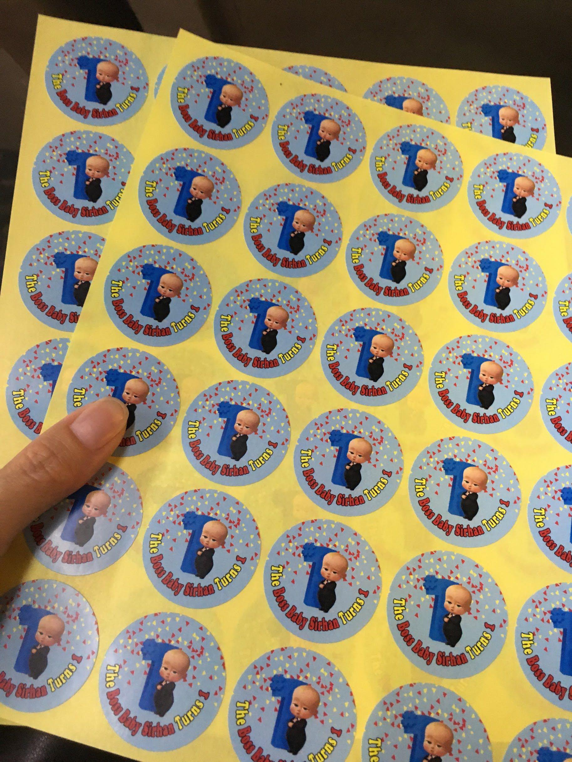 Boss Baby 30pc Birthday Kids Stickers Personalised, Hobbies & Toys ...