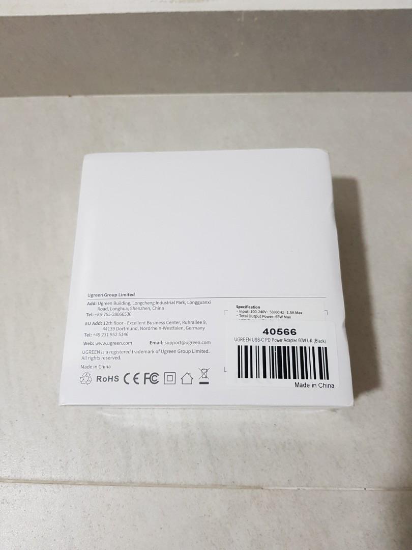 Brand New UGreen 65W Type C PD2.0 Fast Charger UK pin, Mobile Phones ...