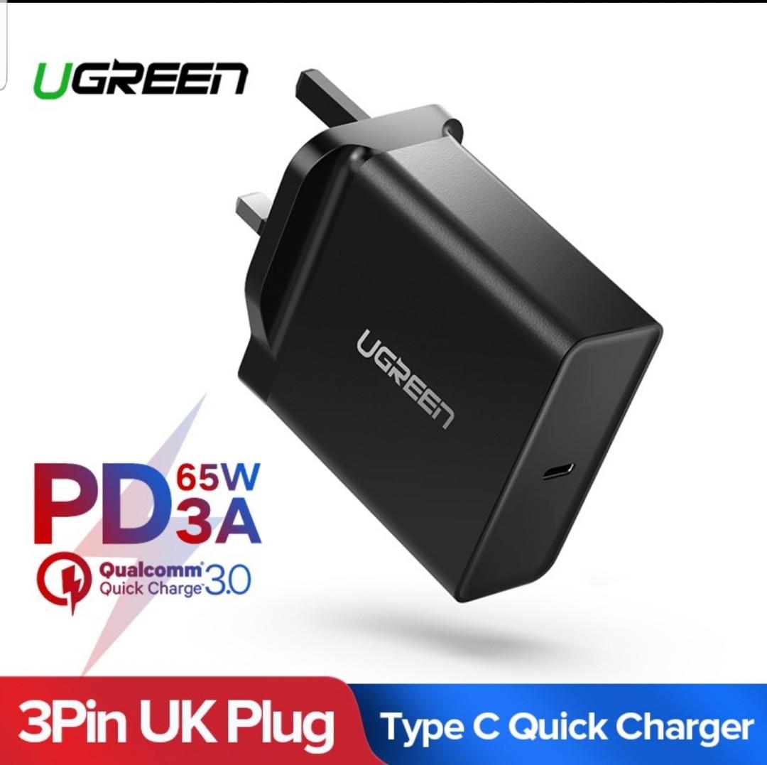Brand New UGreen 65W Type C PD2.0 Fast Charger UK pin, Mobile Phones ...