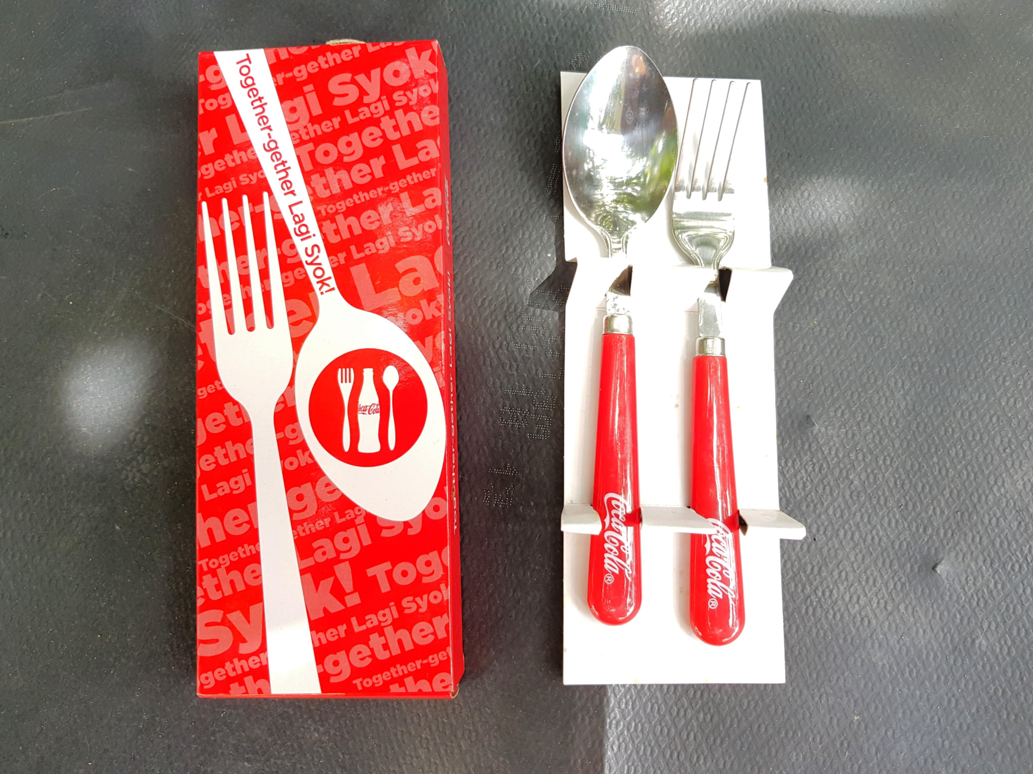 Coca-cola spoon & fork set, Furniture & Home Living, Home Decor, Vases ...