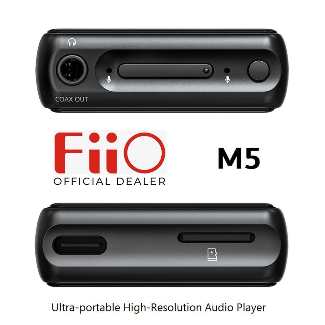 全新 FiiO M5 播放器 DAP 迷你輕薄 5色 硬解DSD USB DAC 通話+錄音 運動計步 3.5mm 支援 Hi-Res LDAC 無線藍牙 Type C, 手提電話, 手機 ...