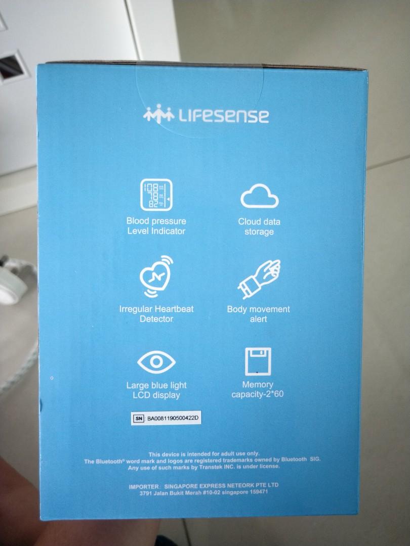 Lifesense Blood Pressure Monitor, Health & Nutrition, Health Monitors ...