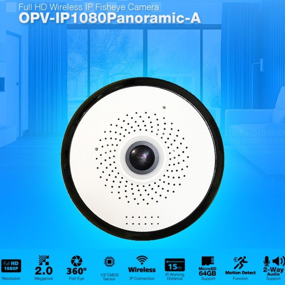 OPV-IP1080Panoramic-A Wireless IP Fisheye Camera, Furniture & Home ...