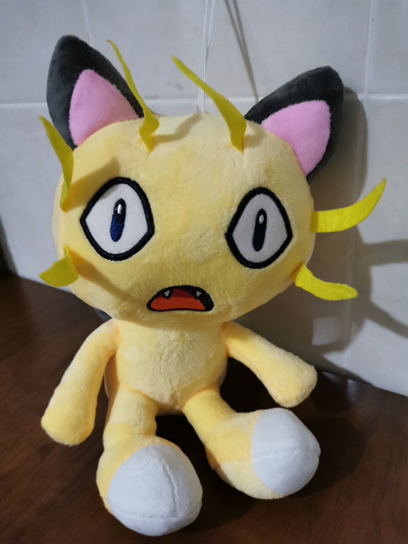Pokemon Meowth Cat Plush Soft Doll Toy Patung, Hobbies & Toys, Toys ...
