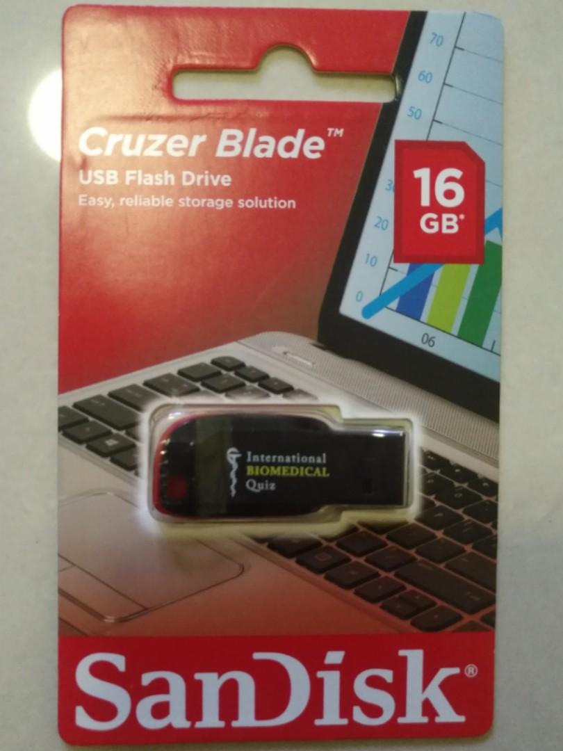 SanDisk 16GB IBMQ Cruzer Blade, Computers & Tech, Parts & Accessories ...