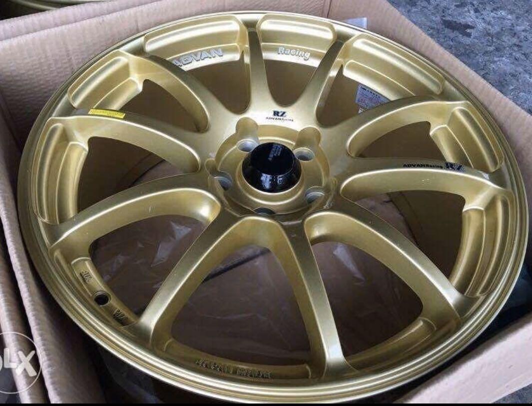18" Advan Rz JL8326 Gold Mags 5Holes PCD114 bnew, Car Parts ...