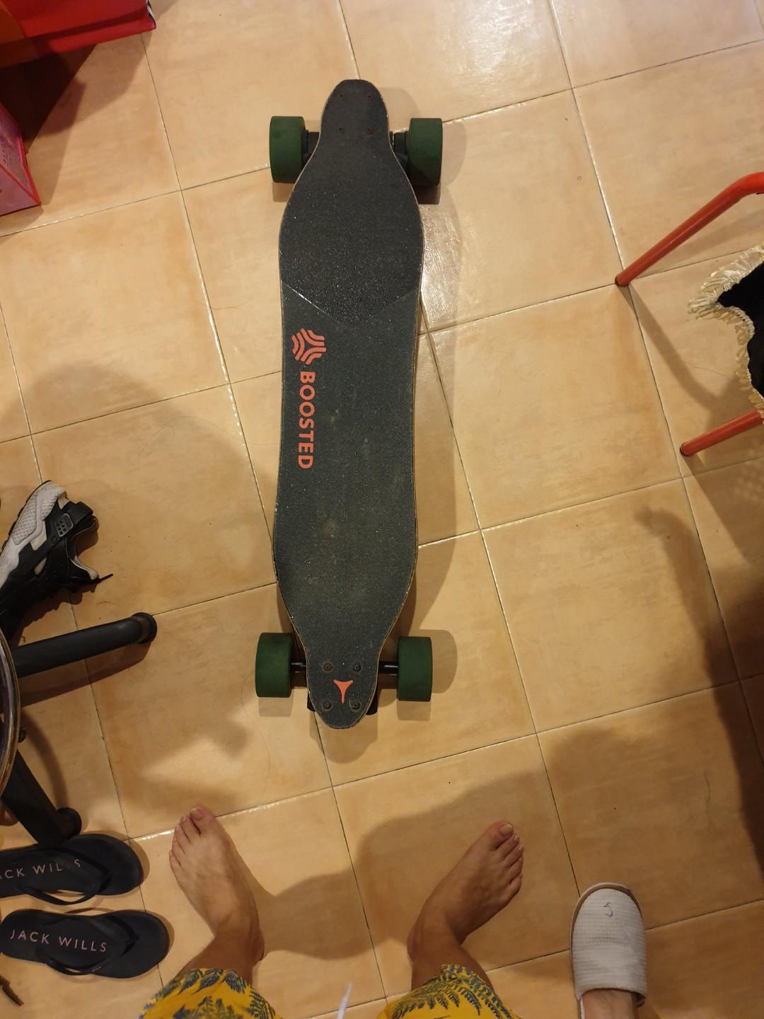 Boosted board with extended battery and headlights, Sports Equipment ...