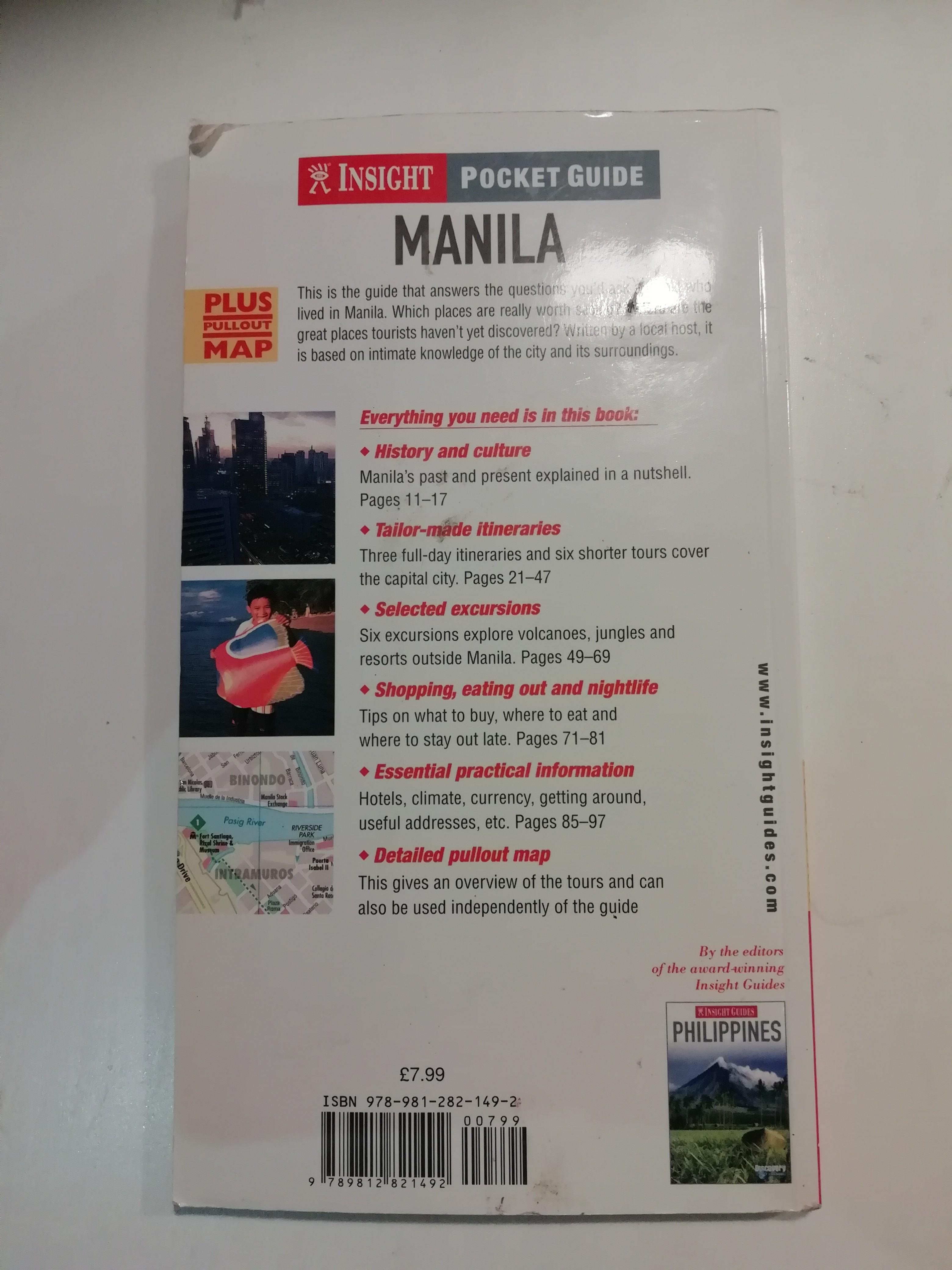 Inside Pocketguide Travel Book - Manila (with map), Hobbies & Toys ...