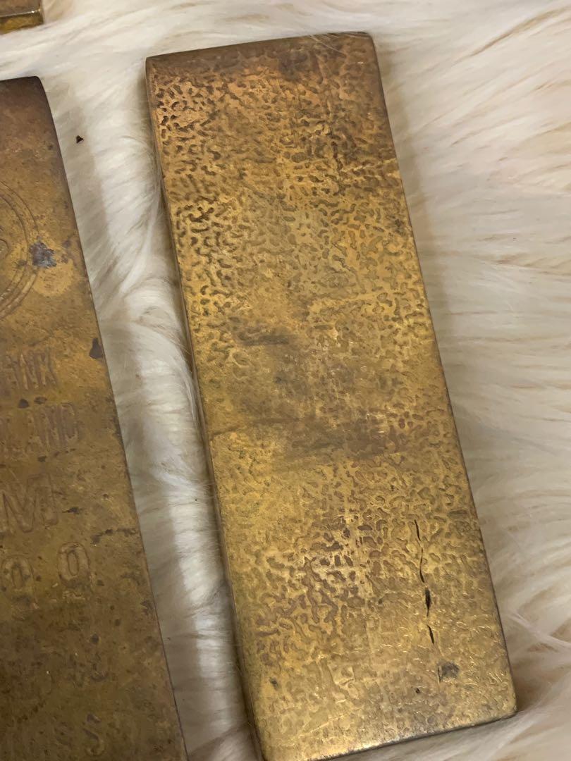 Kuningan bentuk Logam mulia emas batangan 12 x 4 x 1 cm with Box ...