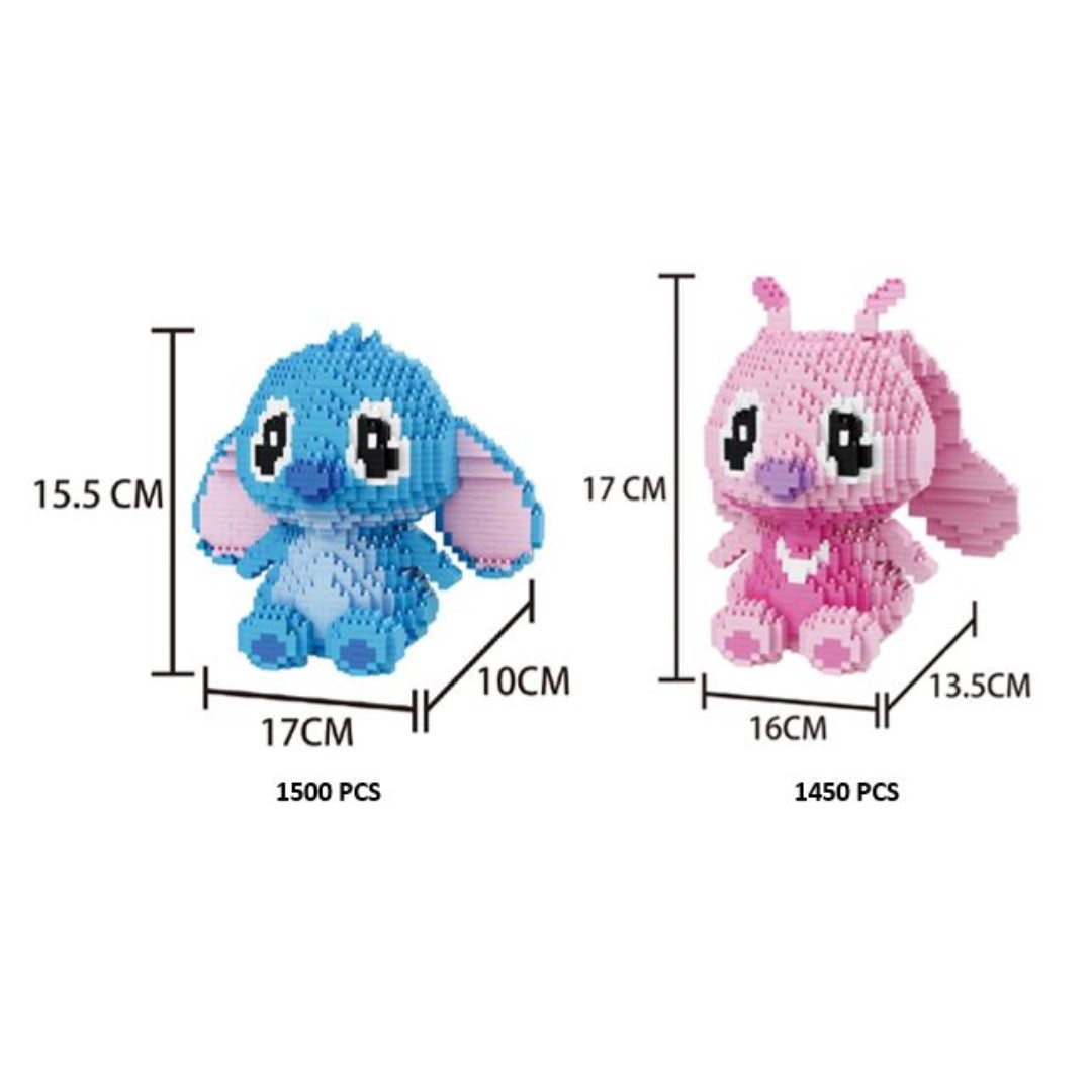 Large Stitch and Angel Nanoblocks, Hobbies & Toys, Toys & Games on ...