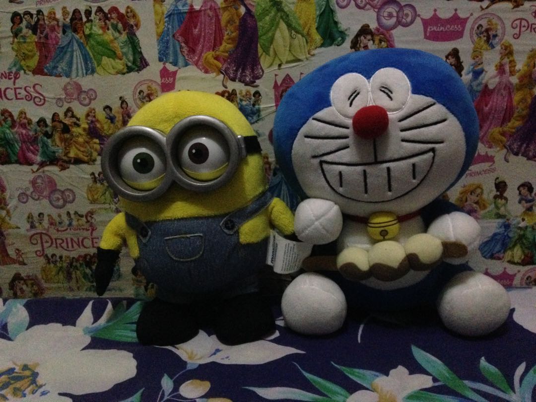 Minion and Doraemon Preloved Stuffies, Hobbies & Toys, Toys & Games on ...