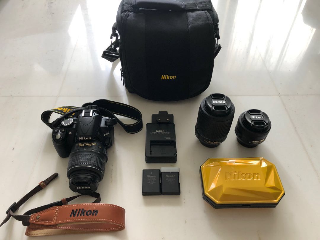 Nikon D3100 set, Photography, Cameras on Carousell