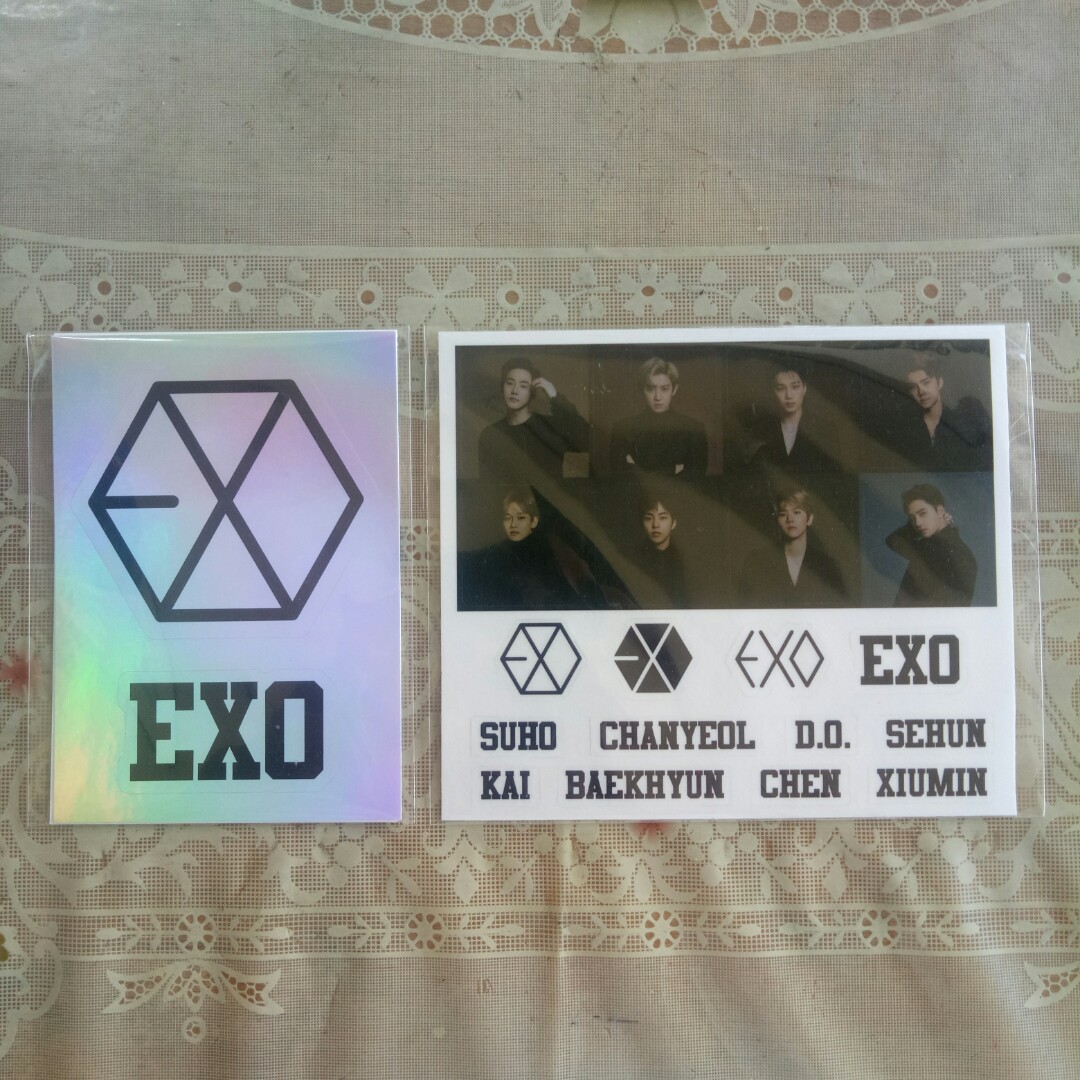 Official Exo Lightstick Ver 3 Stickers set, Hobbies & Toys, Memorabilia ...