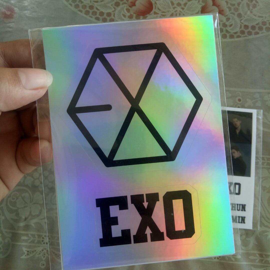 Official Exo Lightstick Ver 3 Stickers set, Hobbies & Toys, Memorabilia ...