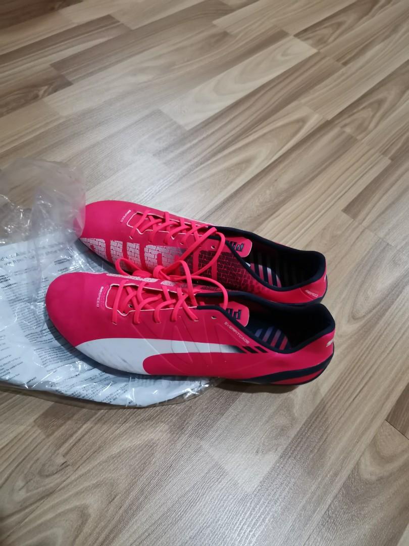 Puma Evo speed soccer boots, Sports Equipment, Sports & Games, Racket ...