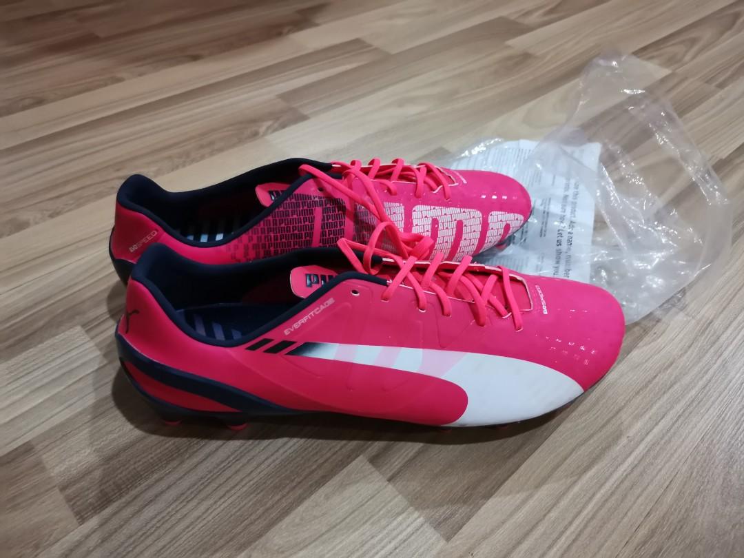 Puma Evo speed soccer boots, Sports Equipment, Sports & Games, Racket ...