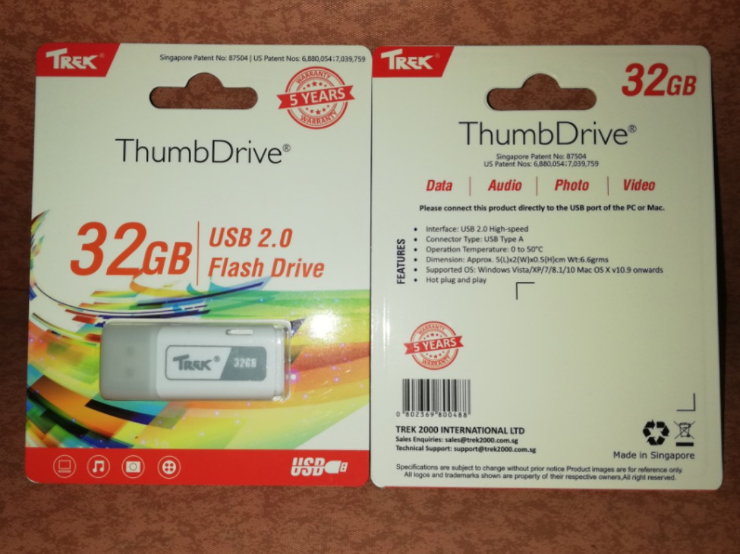 TREK - USB Flash Drive 32GB, Computers & Tech, Parts & Accessories ...