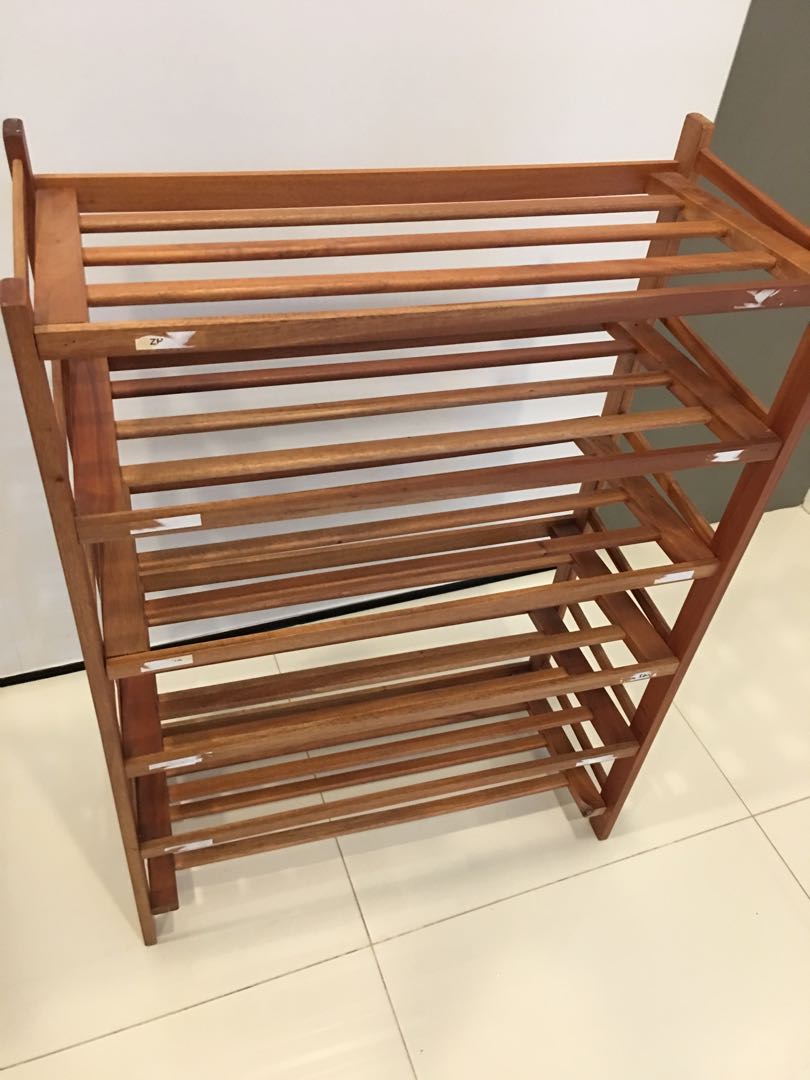 Wooden Shoe Rack, Furniture & Home Living, Furniture, Shelves, Cabinets ...