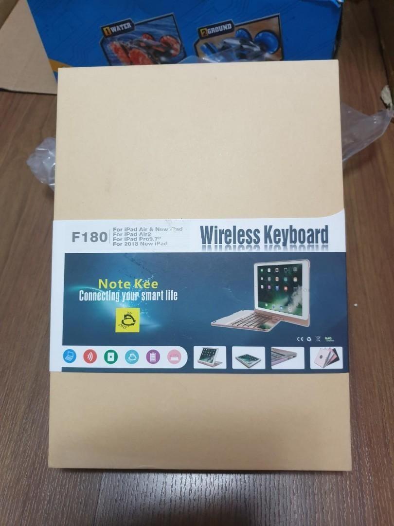 AC34m - Note Kee F180 wireless keyboard for iPAD (Rose gold), Mobile ...