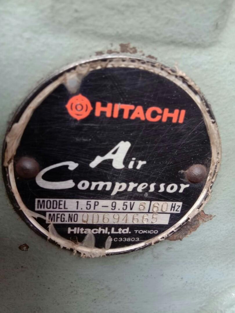 Air compressor 2hp hitachi bebicon, Furniture & Home Living, Cleaning ...
