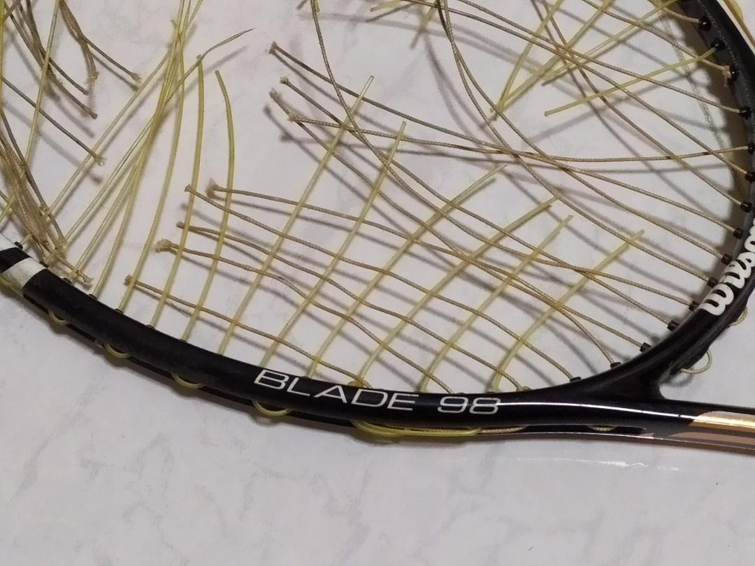 Wilson BLX blade 98 gold tennis racquet, Sports Equipment, Sports ...