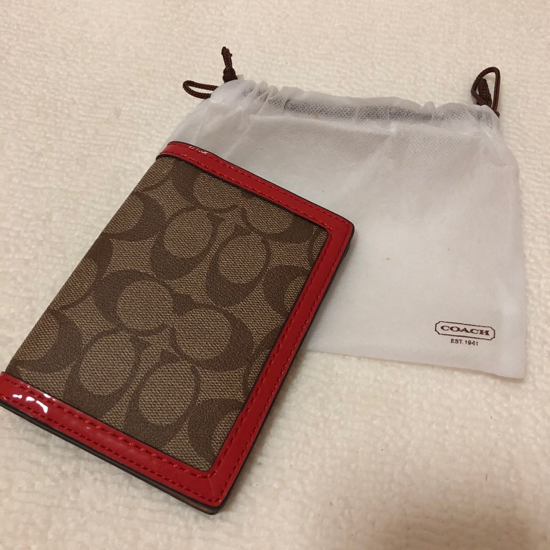 Coach passport holder, Luxury, Bags & Wallets on Carousell