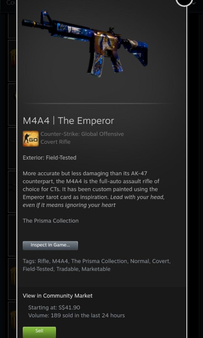 CSGO M4A4 THE EMPEROR FIELD TESTED, Video Gaming, Gaming Accessories ...