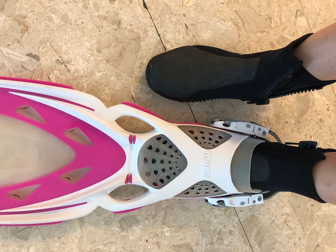 Mares X-Steam open heel fins with dive boots, Sports Equipment, Sports ...