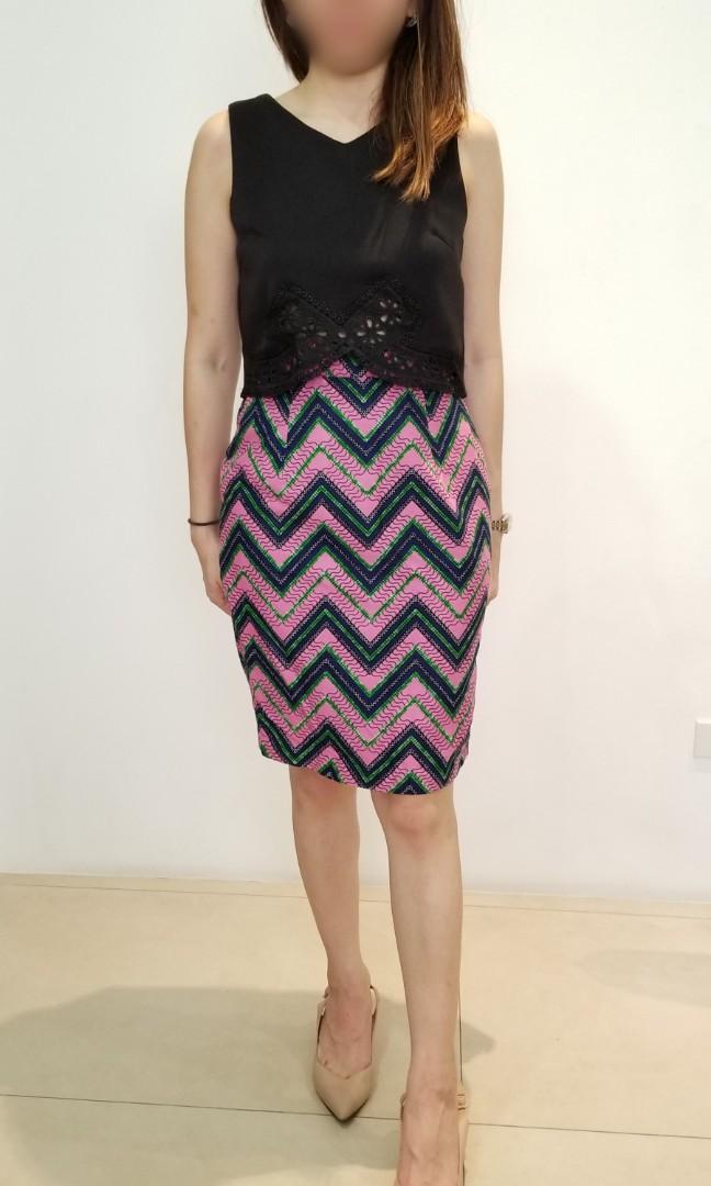 maureen disini patterned pink skirt, Women's Fashion, Dresses & Sets ...