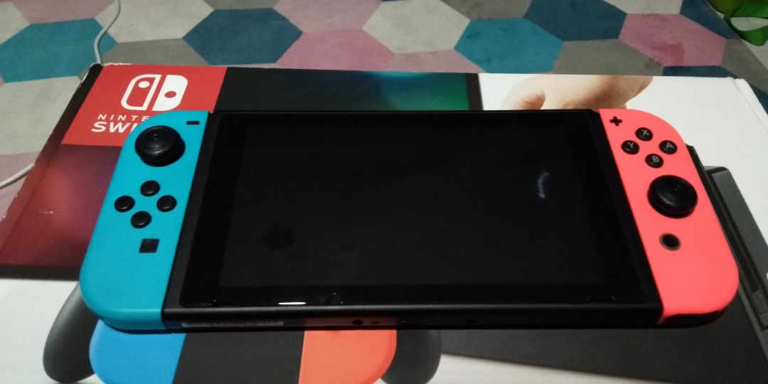 Nintendo Switch Neon Full Set, Video Gaming, Video Game Consoles ...