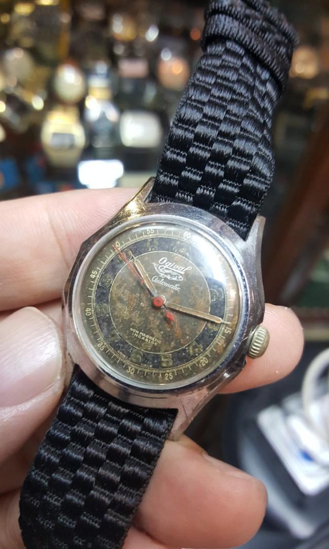 ogival vintage watch 古董錶, 興趣及遊戲, 收藏品及紀念品, 古董收藏 - Carousell