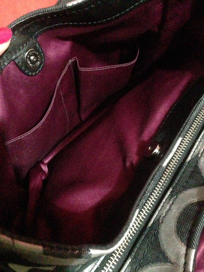Original Coach Madison Signature Op Art Maggie Shoulder Bag, Luxury ...
