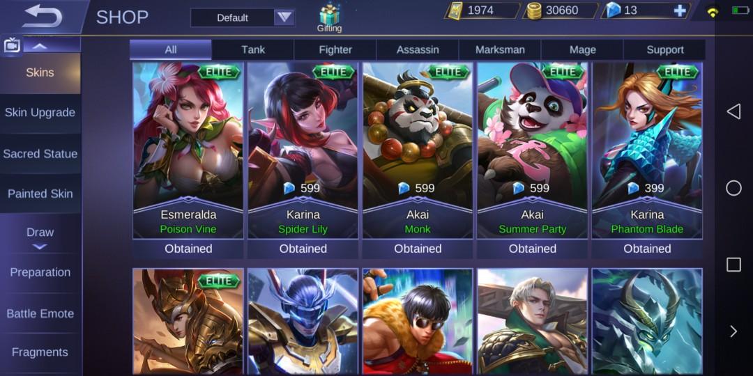 SELLING MOBILE LEGENDS ACCOUNT (WITH MARTIS ZODIAC SKIN), Video Gaming ...