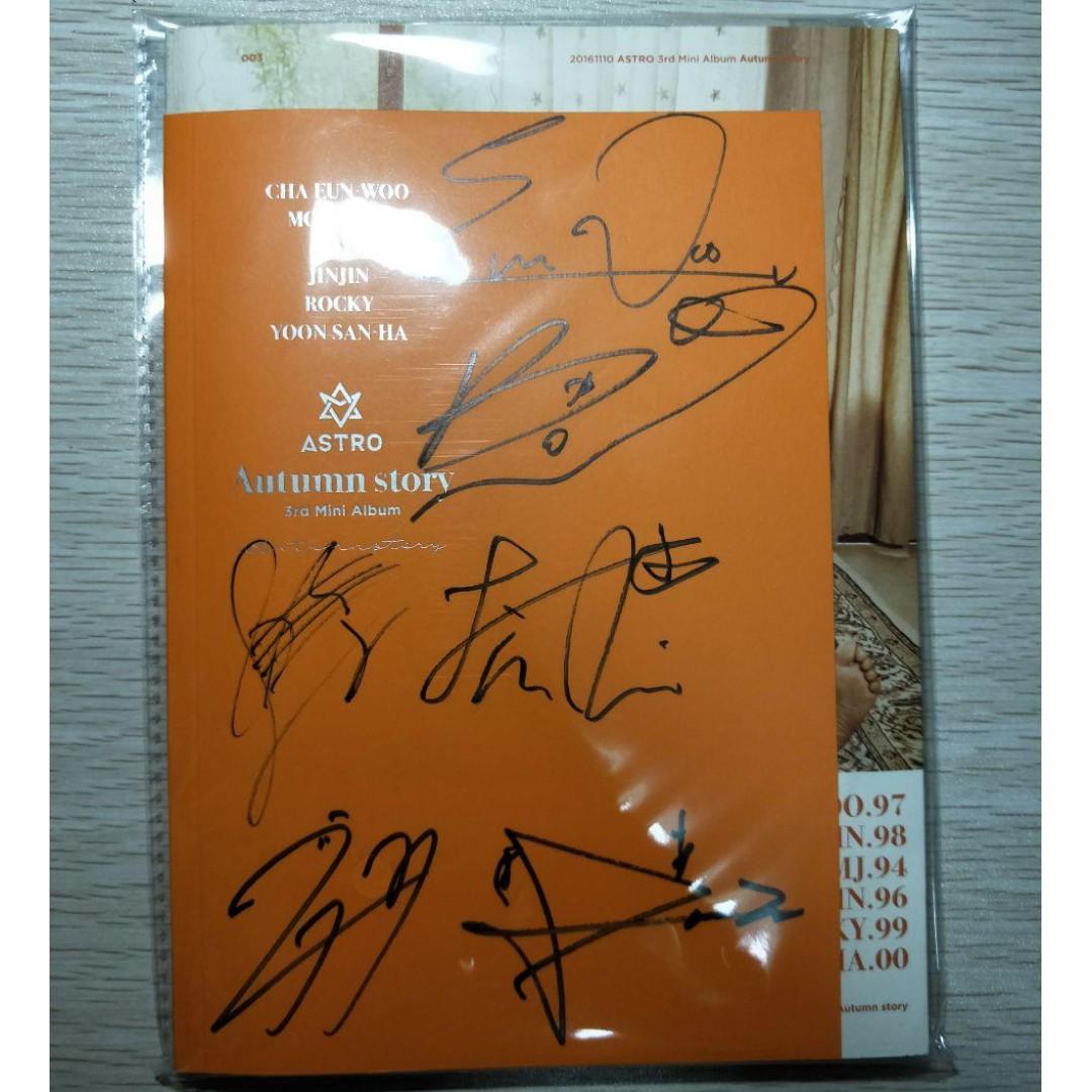 Signed Astro 3rd Mini Album "Autumn Story" from MWAVE, Hobbies & Toys ...