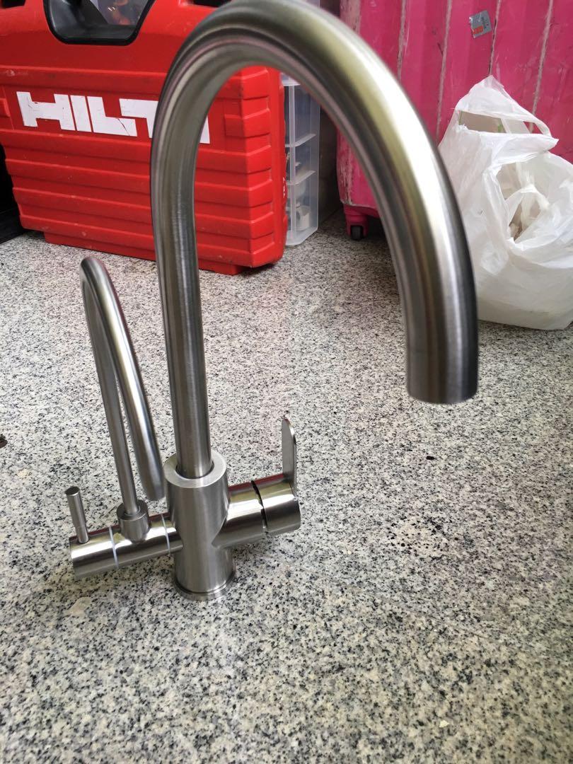Kitchen Sink Tap with integrated Filter Water tap n Spout, No drilling ...