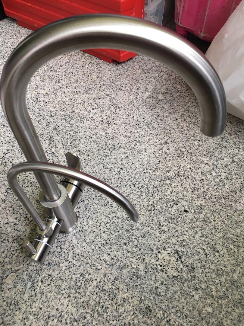 Kitchen Sink Tap with integrated Filter Water tap n Spout, No drilling ...