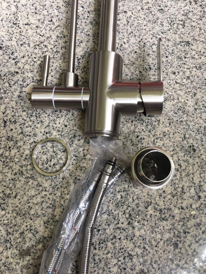 Kitchen Sink Tap with integrated Filter Water tap n Spout, No drilling ...
