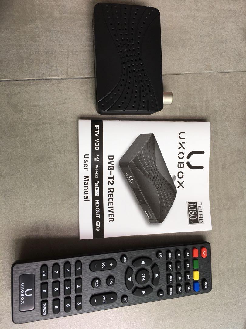 Tv box ukobox DVB-T2 Receiver + WebTV(Wifi >100 channels), TV & Home ...