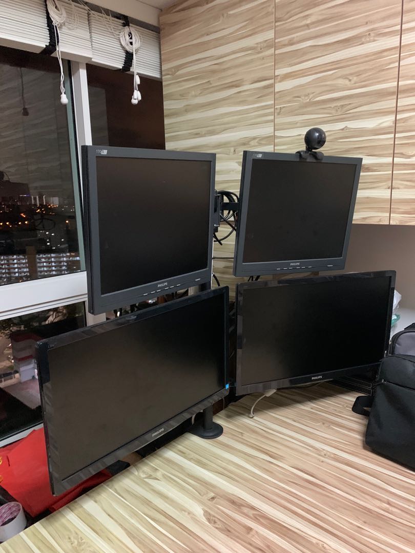4 monitors Bracket, Computers & Tech, Parts & Accessories, Monitor ...