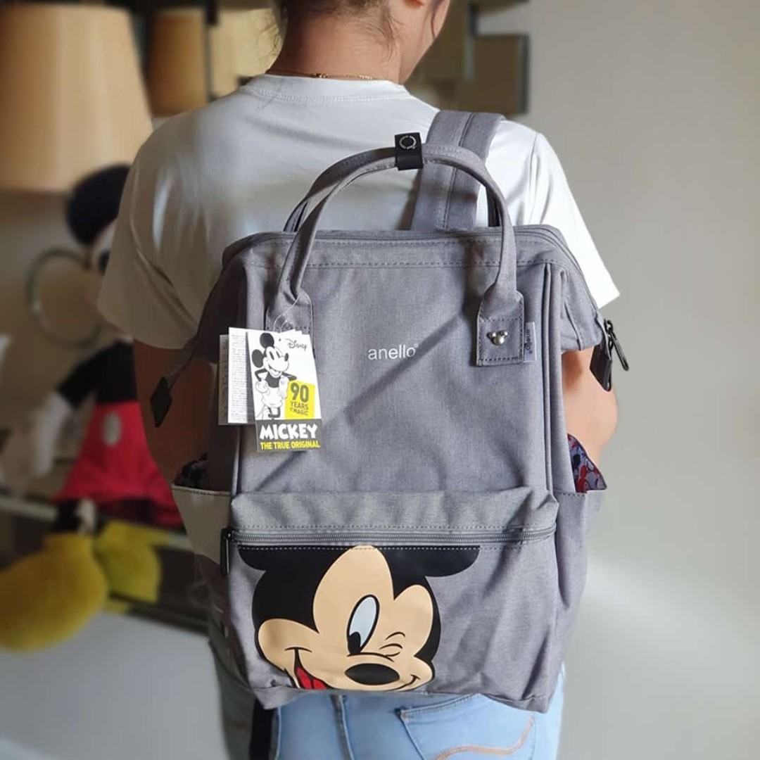 Anello Mickey Limited Edition Backpack - Grey, Women's Fashion, Bags ...